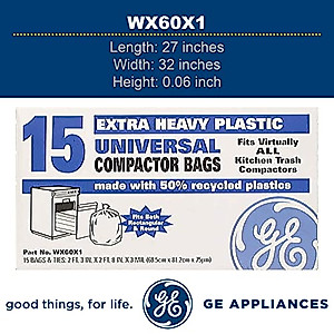 GE WX60X1 Genuine OEM Universal Trash Compactor Bags for GE Trash Compactors