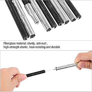 Tent Pole Support, Fiberglass Camping Tent Pole Bars Outdoor Support Rods Awning Frames Kit 192.9in Foldable Tent Poles Replacement for Backpacking Hiking