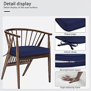 Favoyard Waterproof Outdoor Chair Cushion 16in Set of 4 & Outdoor Seat Cushion Set 22in