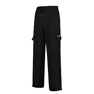 Pants for Hot Weather Jogger Pants for Men Gray Sweatpants Women Black Pants Men Joggers Men White Sweat Shorts Sweatpants Shorts Mens Tech Pants(03-Black,5X-Large)