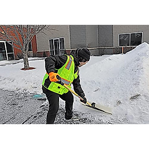 Global Glove Safety Vest with 6 Pockets and Zipper Front, High Visibility, Lightweight and Breathable Mesh, ANSI Class 2 Compliant, X-Large
