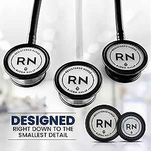 BJÖRN HALL Stethoscope Diaphragm for RN Registered Nurse | Fits Björn Hall, Littmann Classic III & Cardiology IV Stethoscopes | Diaphragm Replacement Cover Rim | Perfect Gift | RN