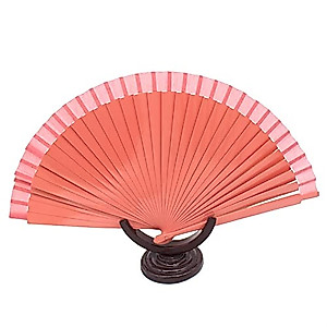 ONILA Folding Hand Fan Solid Color Folding Fans Dance Wedding Party Lace Fans Plastic Silk Folding Hand Held Fan Home Decoration Handmade Fan Gifts Handheld Fans (Color : 3)