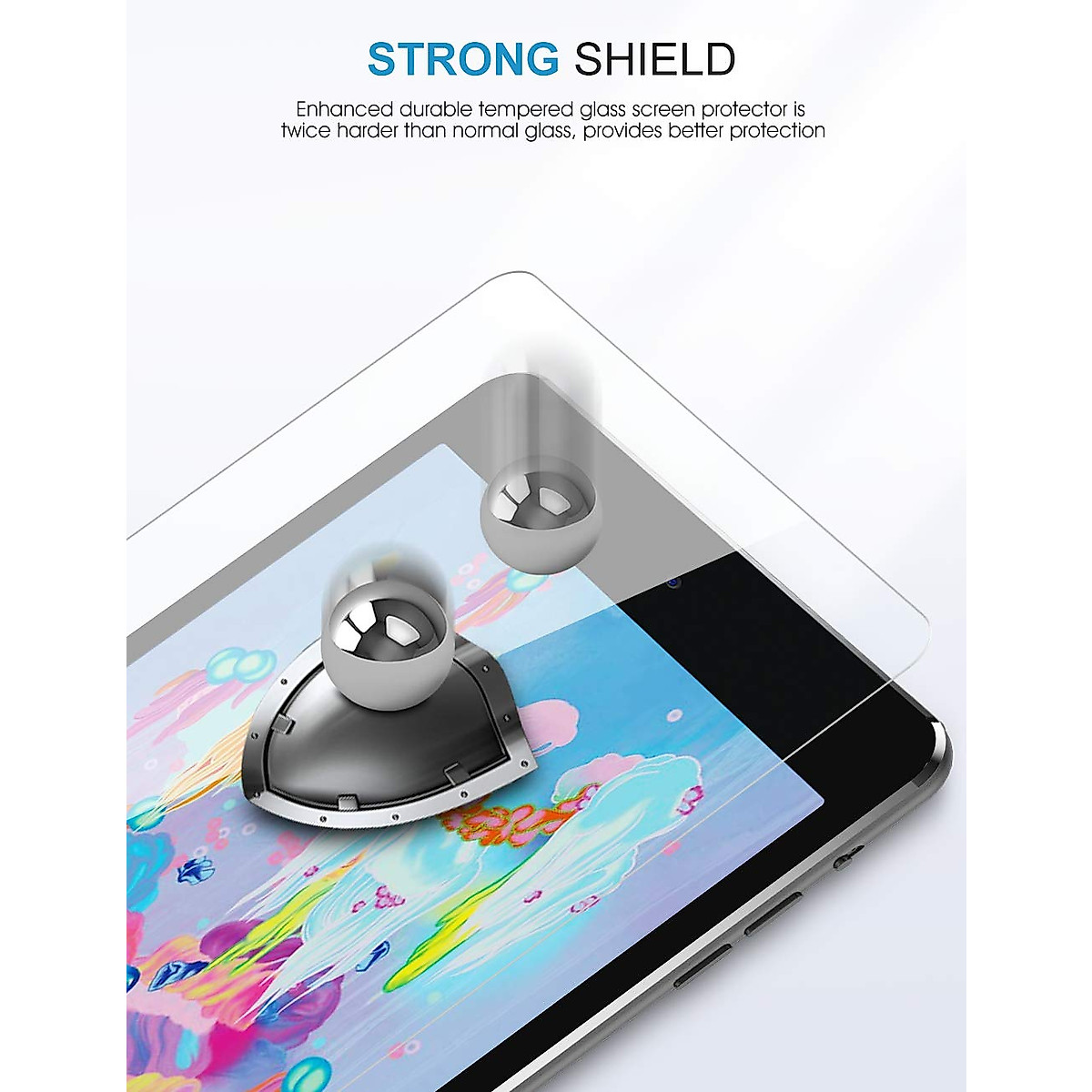 SPARIN 3 Pack Glass Screen Protector Compatible with iPad 6th 5th Generation 9.7 inch/iPad Air 2, Tempered Glass, Alignment Frame