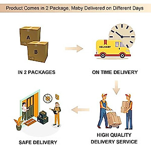 SinCiDo Farmhouse Buffet Cabinet with Storage, 70" Wood Sideboard Storage Cabinet w/4 Glass Barn Doors & Adjustable Shelf, Bar Cabinet for Kitchen, Dining Room, Hallway, White