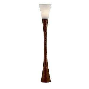 Adesso Home 3201-15 Contemporary Modern One Light Floor Lamp from Espresso Collection in Bronze/Dark Finish, 10.00 inches, Walnut Poplar Wood