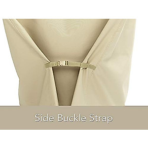 Covermates Grill Cover – Weather Resistant Polyester, Adjustable Drawcord, Mesh Vent, Grill and Heating-Khaki