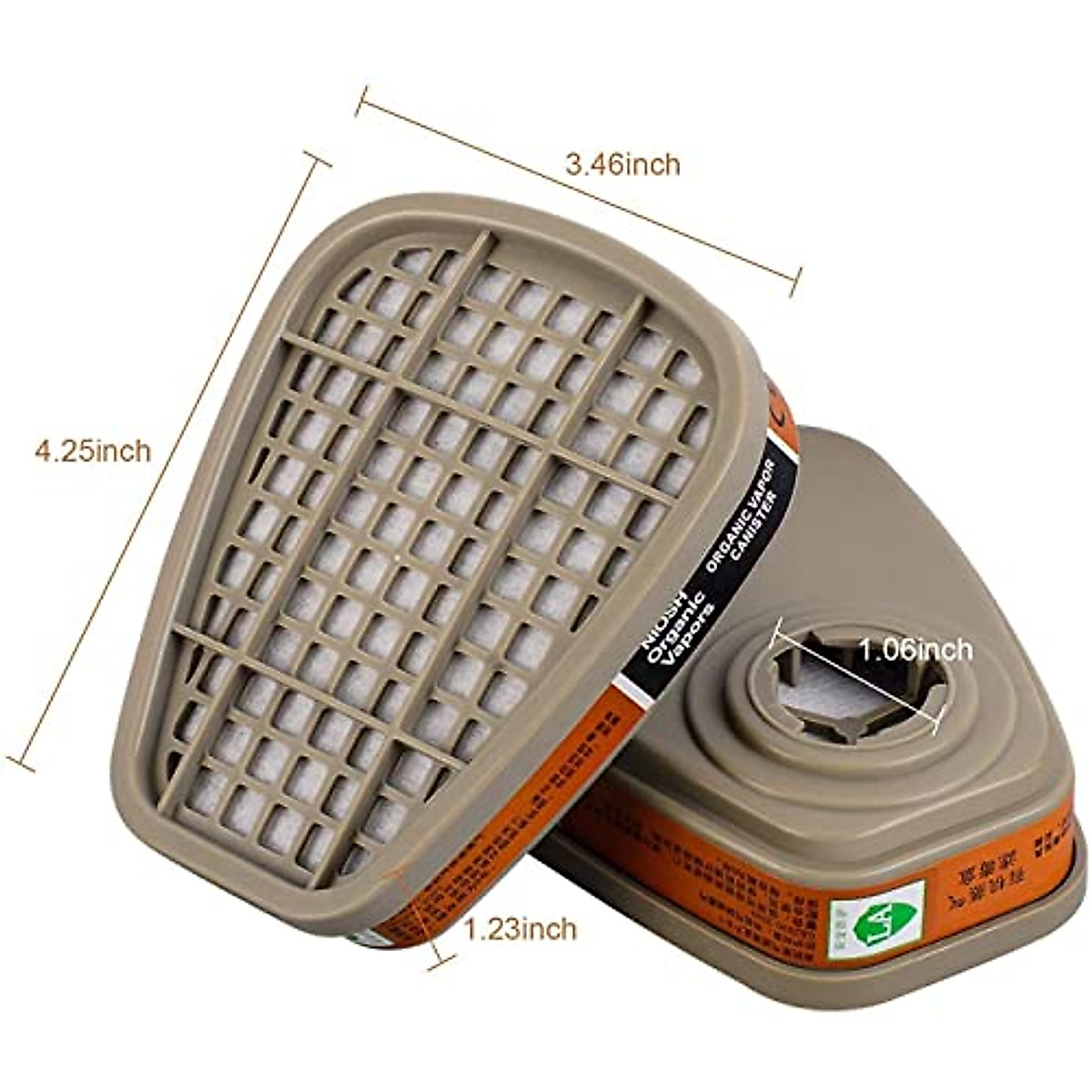 Reusable Active Carbon Respirator, Face Cover Set for Painting Against Dust/Organic Vapors/Smells/Fumes/Sawdust/Asbestos Suitable for Painting,Staining,Car Spraying,Sanding &Cutting