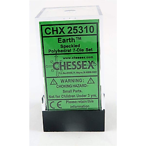Chessex Dice Polyhedral 7-Die Set - Speckled Earth