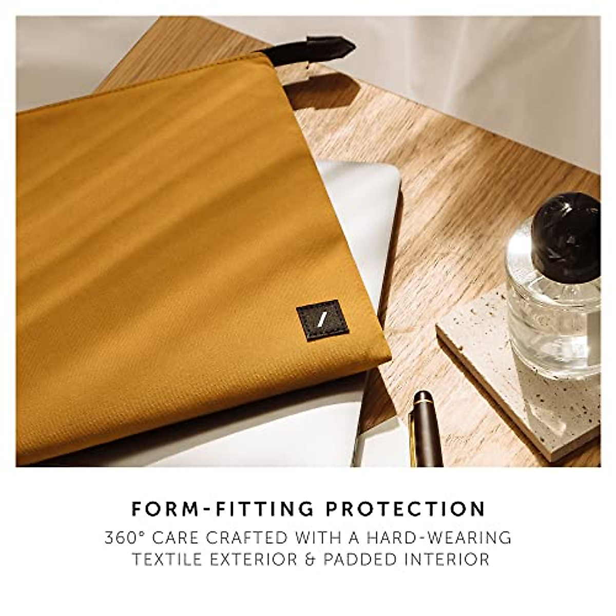 Native Union W.F.A MacBook Sleeve 14" – Minimalist Slim Sleeve Made of Recycled Materials with 360-Degree Protection – Compatible with MacBook Pro 14” M2 (2023), Pro 13” M2 & Air 13" M2 (2022) – Black