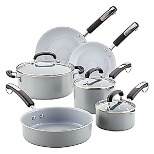 Farberware EcoAdvantage Ceramic Nonstick Cookware/Pots and Pans Set, 13 Piece - Gray