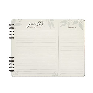 Personalized Rustic Style Wedding Guest Book for Reception, Rehearsal Dinner (112 Pages, 11.25 x 8.75 in)
