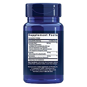 Life Extension Advanced Curcumin Elite Turmeric Extract, Ginger & Turmerones – For Healthy Inflammatory & Immune Response and Cardiovascualr & Brain Health – Gluten-Free, Non-GMO – 30 Softgels