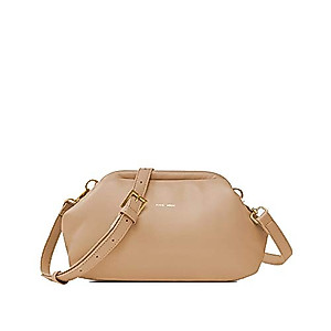 Pixie Mood Inc, Bubbly 12.5 x 6 Vegan Leather Clutch Crossbody Tote, Sand