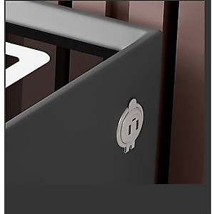 SXGWS Solid Wood End Table with Charging Station Wireless and LED Lights,Bluetooth Speaker Side Table，with 2/3 Storage Drawers for Bedroom Living Room (Color : White with 2 Drawers)