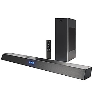 PHILIPS Soundbar with Wireless Subwoofer, Dolby Atmos Sound bar for tv 2.1-Channel Bluetooth Surround Sound System for tv Home Theater Audio Speakers, DTS Play-Fi, Amazon Echo, Airplay 2,Compatible