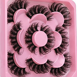 wiwoseo Lashes Mink Fluffy Dramatic False Eyelashes D Curly Faux Mink Lashes Look Like Extension 20MM Eyelashes 3D Effect Natural Volume Crossing Fake Eyelashes