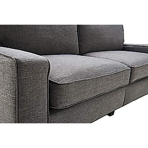 Serta Palisades Upholstered Sofas for Living Room Modern Design Couch, Straight Arms, Soft Fabric Upholstery, Tool-Free Assembly, 73" Sofa,Grey