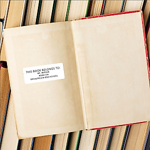 PrettySweetParty White Return Address Labels - Personalized Stickers for Envelopes and Mail, 250 Adhesive Peel and Stick Labels (Simple Sans Serif)