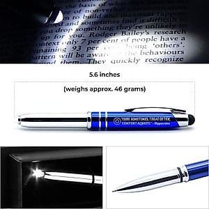 Medical Gift Pen with Inspirational Quote - "Cure Sometimes, Treat Often, Comfort Always. - Hippocrates" - Engraved Pen with Light and Stylus - Gifts for Doctors Nurses Medical Assistants