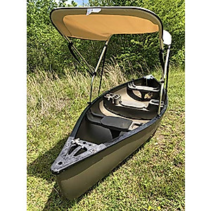 Beige 2' by 6' Canoe/Kayak Sun Shade/Canopy by Cypress Rowe Outfitters