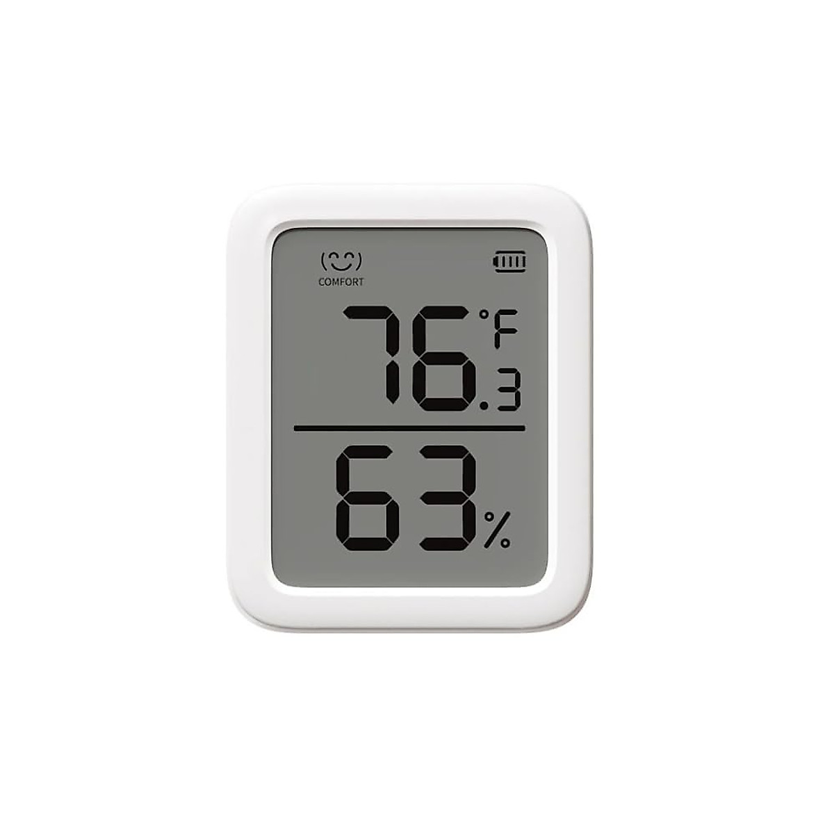 SwitchBot Thermometer Hygrometer, Bluetooth Indoor Humidity Meter for Home, Temperature Sensor with App Control, Large LCD Display, Notification Alerts, 2-Year Data Storage Export