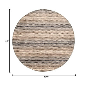 SAFAVIEH Himalaya Collection Area Rug - 8' x 10', Grey, Handmade Wool, Ideal for High Traffic Areas in Living Room, Bedroom (HIM729A)