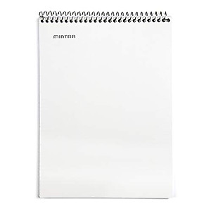 Mintra Office TOP BOUND Durable Spiral Notebooks (Teal, Purple, White, College Ruled 3pk)