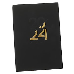 NUOBESTY Softcover Notebook Planner Daily Use Note Pads 2024 English Notepad Business Planning Notebook English Agenda Notepad Office Accessory Imitation Leather Portable Student The List
