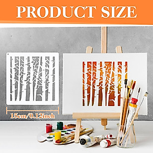 14 Pcs Mixed Media Stencils, Mabor DIY Crafts Stencils Painting Stencils for Wall Floor Decor Branches Patterns Stencils Geometric Styling Stencils for Stamp Card Making