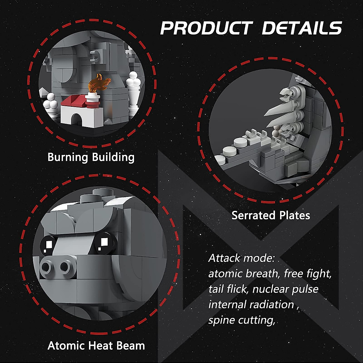 VONADO Dinosaur Building Blocks - Action Figure Monsters from Monster Series Toys, Educational Mini Tyrannosaurus Building Toys, Creative Play Building Bricks Set for 6+ Kids Gift(220 PCS)