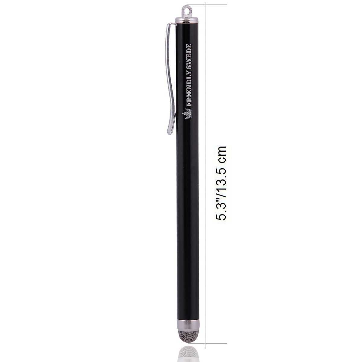 The Friendly Swede Mesh Tip Stylus Pen for Touchscreen — 3-Pack Micro-Knit Capacitive Stylus Pen for iPad & iPhone with 3 Replaceable Fiber Tips, Elastic Lanyards & Screen Cleaning Cloth