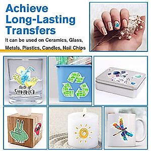 Koala 25 Sheets Waterslide Decal Paper for Inkjet Printer - WHITE 8.5x11 Inch Water Slide Transfer Paper for DIY Tumblers, Mugs, Glass, Ceramics