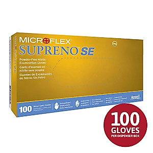 Microflex SU-690 Disposable Nitrile Gloves, Latex-Free, Powder-Free Glove for Cleaning, Mechanics, Automotive, Industrial, or Medical applications, Violet, Size X-Large, Box of 100 Units
