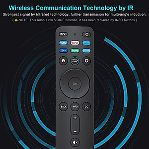 Universal Remote XRT260 for All VIZIO Smart TV Smartcast 4K P-Series V-Series D-Series M-Series XRT136 XRT140 XRT270 Remote Control Replacement
