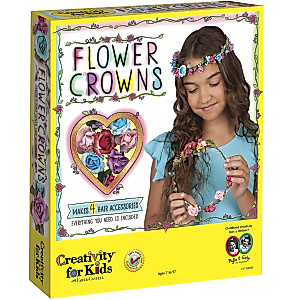 Creativity for Kids Flower Crowns Craft Kit - Create 4 Hair Accessories