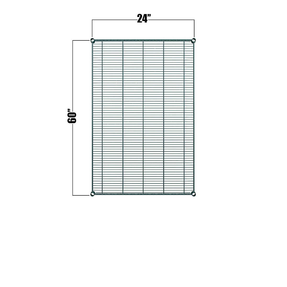 Regal Altair Green Epoxy Wire Shelf |Pack of 2 Shelves| for Storage in Humid Environments | Ideal for Restaurants, Stores, Businesses and Homes (Green Epoxy Wire Shelves, 24''W x 60''L)