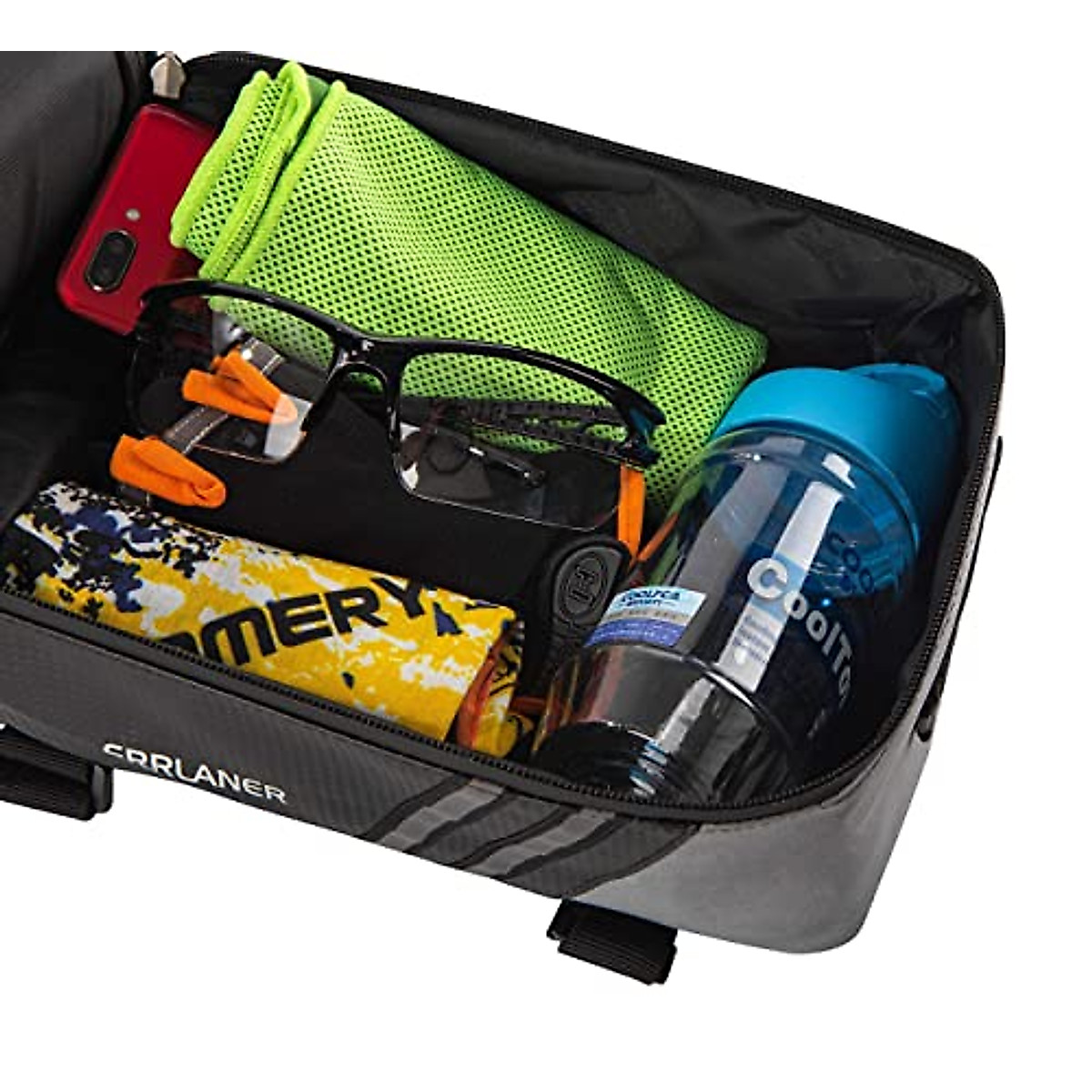 ERRLANER Bicycle Rack Rear Carrier Bag PU Leather Waterproof 7L Large Capacity Storage Luggage Pouch Reflective MTB Bike Pannier Shoulder Bag with Rain Cover