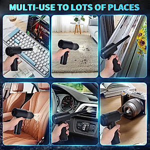 Compressed Air Duster-Vacuum Keyboard Cleaner-Air Blower 3-in-1-100000RPM-Electric Air Dusters-Replace Compressed Air Cans for PC,Computer Keyboard,Car Dusterpc Cleaning
