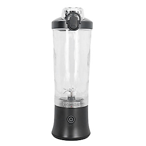 Portable Blender 150W 600ml 18000rpm USB Rechargeable Mini Juicer Cup Electric Fruit Juice Blender with Stainless Steel Blades for Travel Black