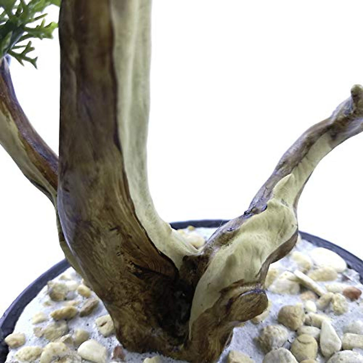 Tuokor Artificial Bonsai Tree 10.5 Inch Tall Small Docorative Cypress Faux Plants in Ceramic Pot