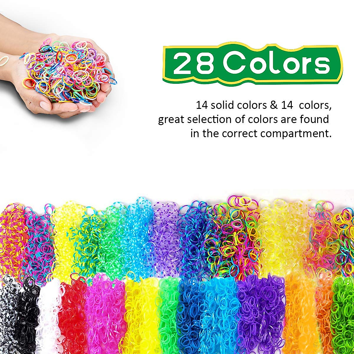 Yehtta Gifts for 8-10 Year Old Girls Rubber Bands Loom Kit Kids Art Crafts DIY Toys Bracelet Making Kit Personalized Handmade Beads Rubber Band Christmas Birthday Gift for Kids