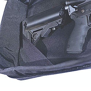 G.P.S. 43" Tactical Double AR Padded Soft Gun Case With External Handgun Case | Secure Durable Stain-Resistant Guns, Ammo & Shooting Accessories Storage Range Bag with MOLLE Webbing