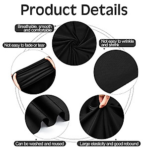 2 Rolls 1 Yard Matte Nylon Spandex Fabric Polyester 4 Way Stretch Fabric 60" Wide by The Yard 80% Nylon 20% Spandex Black Stretchy Fabric for Swimwear Sportswear Swimsuit Yoga Dancewear Activewear