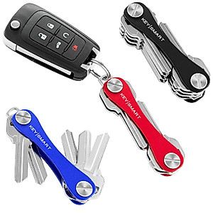 KeySmart Classic - Compact Key Holder and Keychain Organizer (up to 14 Keys) (Black)