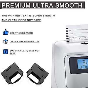BOEDCN 2 Pack Replacement for Pyramid 3500 Replacement Ribbon Used with Pyramid 3500, 3700, 4000, 4000HD Time Clocks, 11.5ft, Individually Sealed, Pre-Installed Ribbon Shield, 11.5ft (Black)