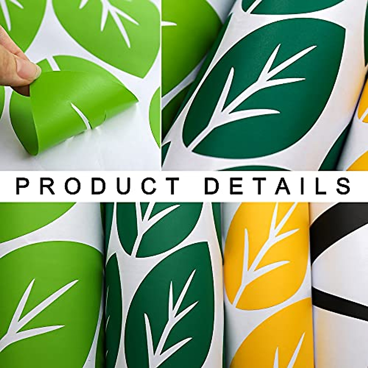 RW-2882 Giant Green Tree Wall Decals Big Tree Branches Leaf Wall Stickers DIY Removable Large Leaves Family Phote Art Wallpaper Decor for Kids Women Bedroom Living Room Nursery Office Home Decoration