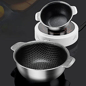 Tri-ply Nonstick 700ml 316 Stainless Steel Mini Stock Pot/Bowl - Versatile for All Cooking Needs, Compatible with Induction and Gas Stoves