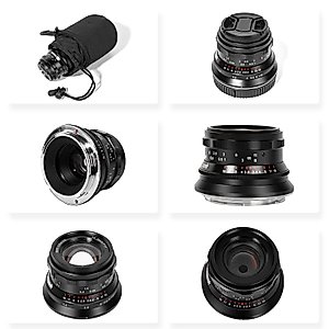 PERGEAR 35mm F1.4 Full-Frame Manual Focus Lens, Compatible with Sony E-Mount Cameras A7 A7II A7III A7R A7RII A7RIII A7RIV A7S A7SII A7SIII A9 A7C A6400 A6000 A6600 A6100 A6500 A6300 (Black)