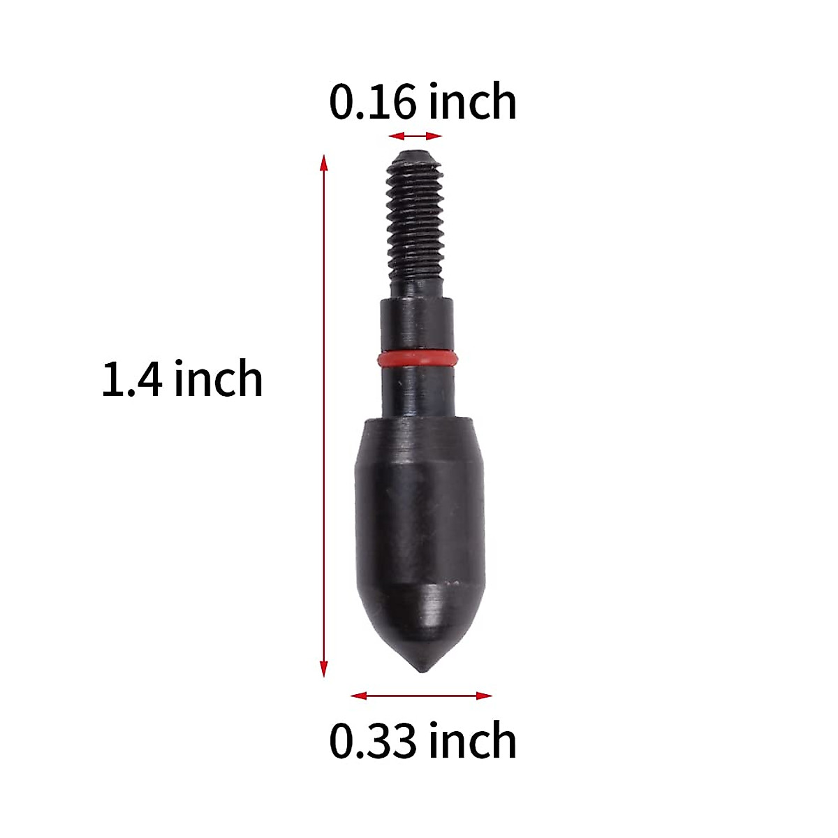 SOPOGER 12pcs Archery Bullet Points 100/125 Grain Field Points Arrow Screw-in Field Tips for Recurve Compound Bow Crossbow Hunting Shooting Practice (125 Grain)